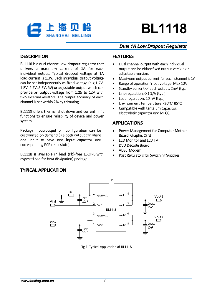 BL1118_8955909.PDF Datasheet Download --- IC-ON-LINE