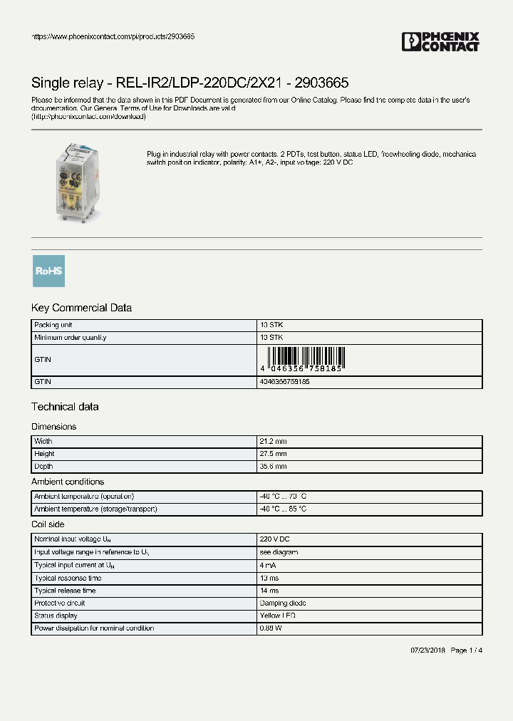 REL-IR2-LDP-220DC_8975749.PDF Datasheet Download --- IC-ON-LINE