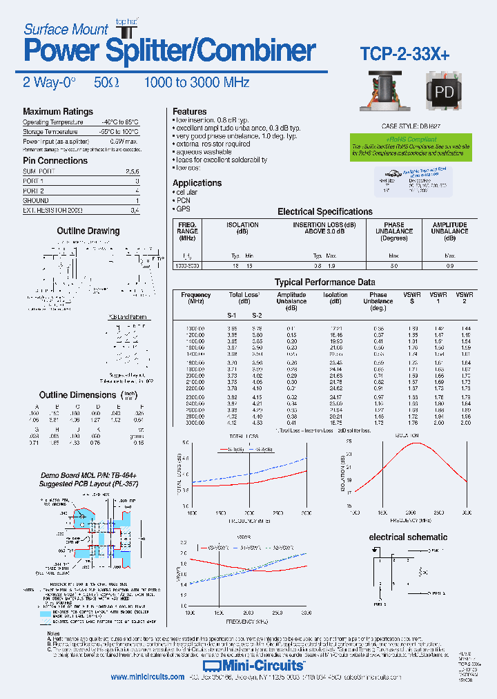 TCP-2-33X_8980601.PDF Datasheet Download --- IC-ON-LINE