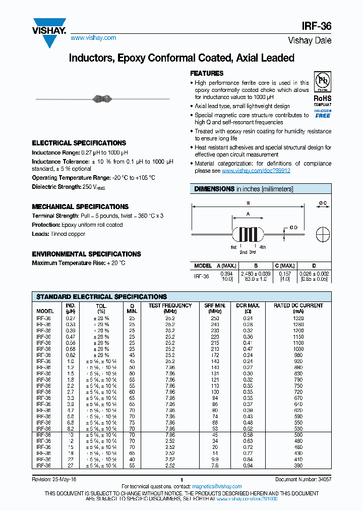 IRF-36_8983462.PDF Datasheet Download --- IC-ON-LINE