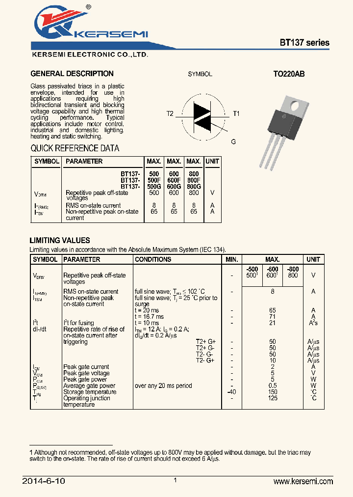 BT137-500D_8987204.PDF Datasheet Download --- IC-ON-LINE