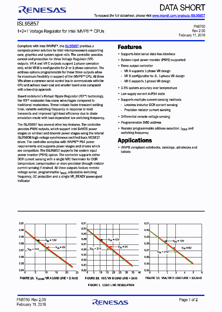 ISL95857_9004467.PDF Datasheet Download --- IC-ON-LINE
