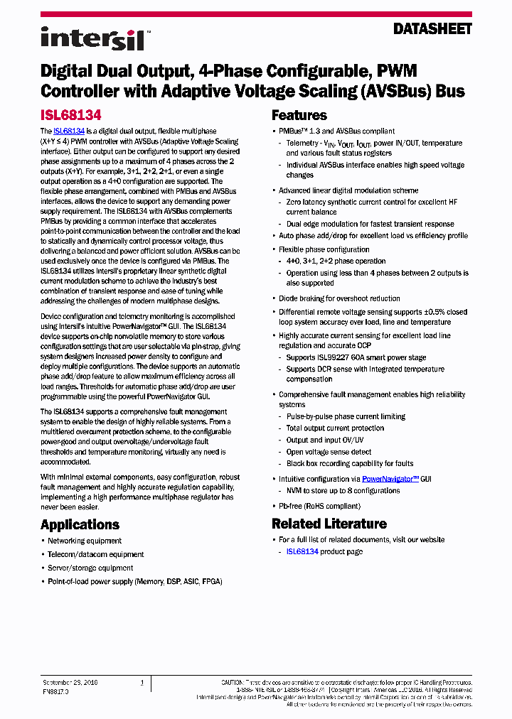 ISL68127_9013532.PDF Datasheet Download --- IC-ON-LINE