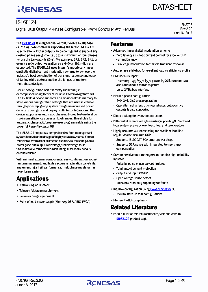 ISL68124_9013538.PDF Datasheet Download --- IC-ON-LINE