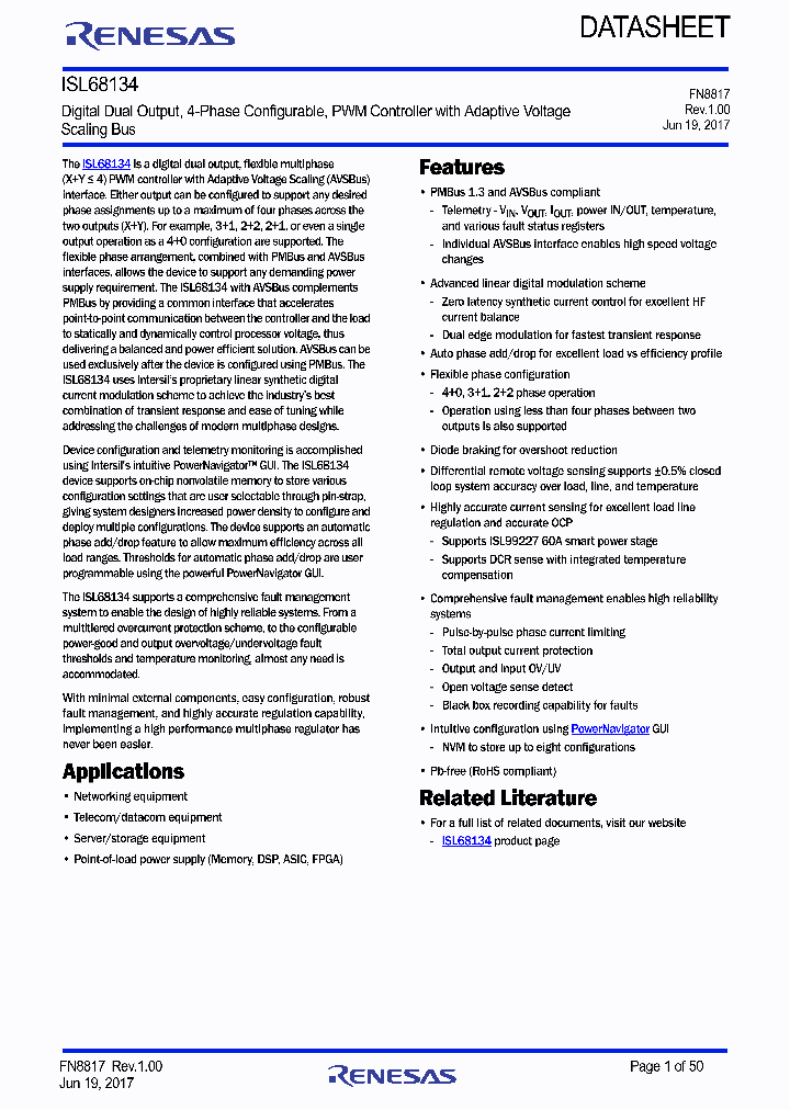 ISL68134_9013542.PDF Datasheet Download --- IC-ON-LINE