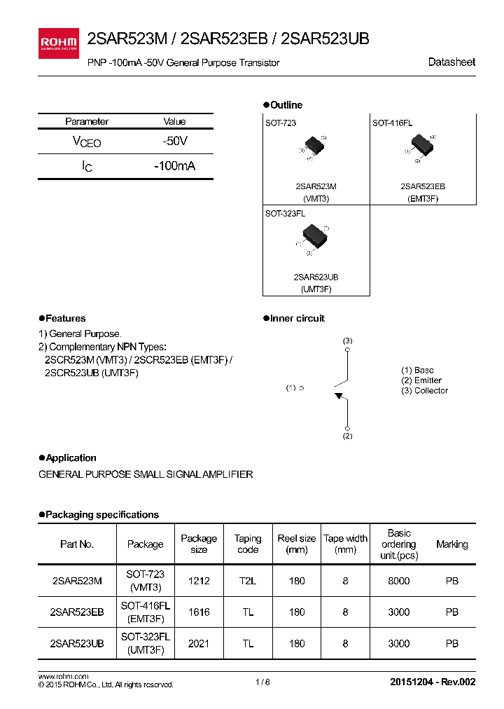 2SAR523EB_9015841.PDF Datasheet Download --- IC-ON-LINE
