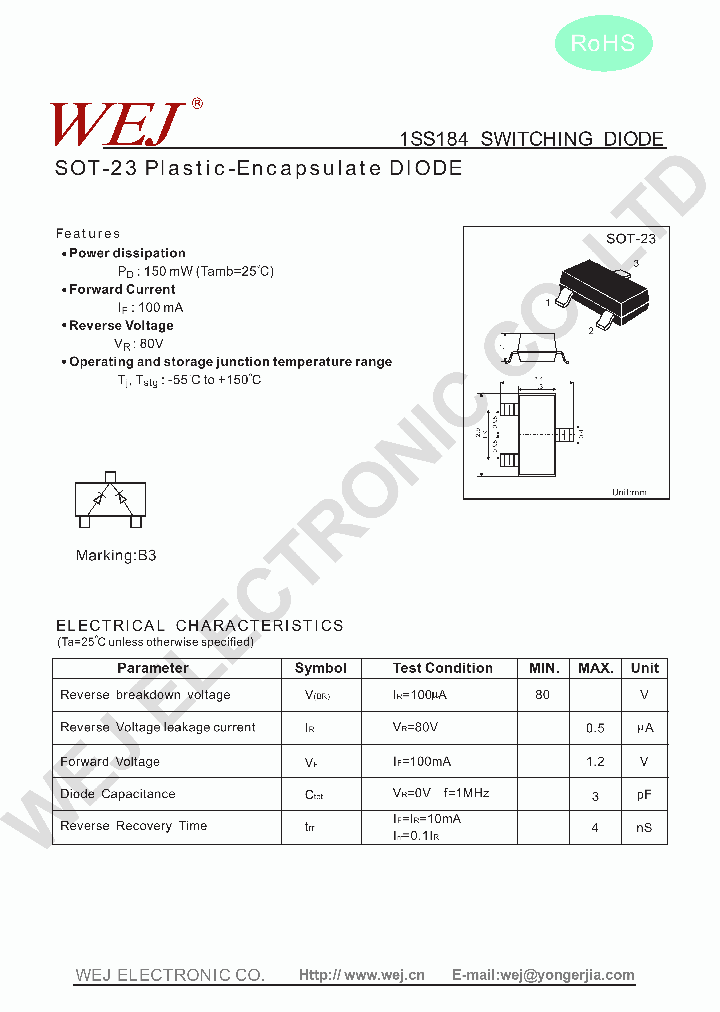 1SS184_9019059.PDF Datasheet Download --- IC-ON-LINE