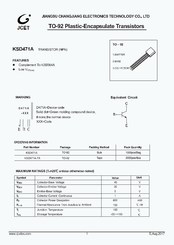 KSD471A_9019542.PDF Datasheet Download --- IC-ON-LINE
