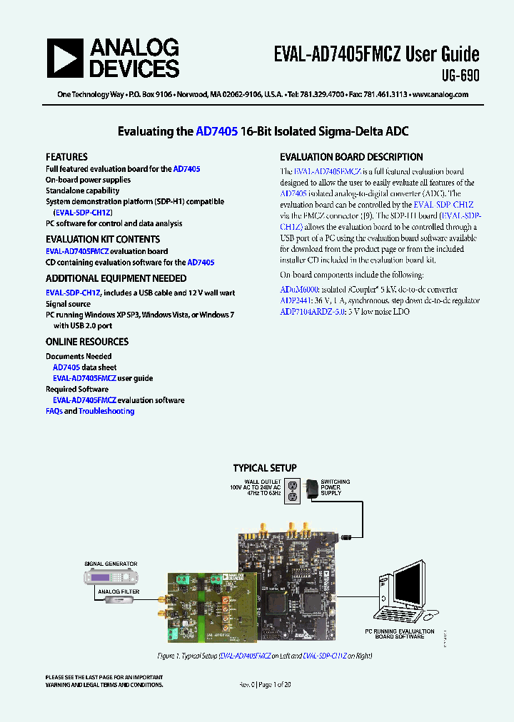 EVAL-AD7405FMCZ_9032633.PDF Datasheet Download --- IC-ON-LINE