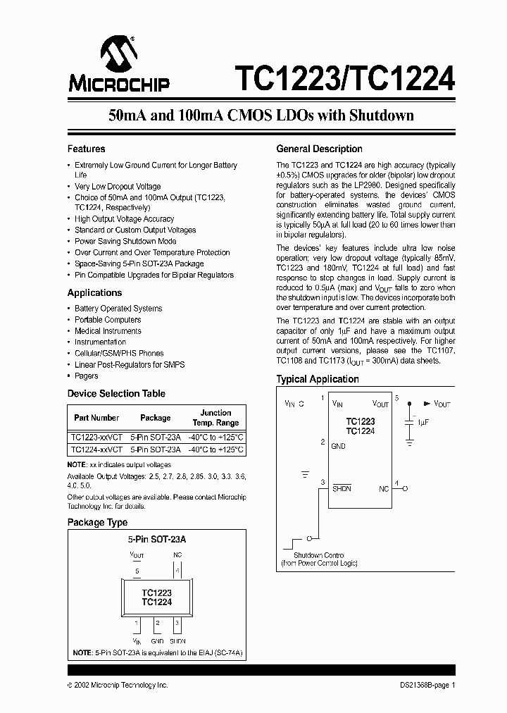 TC1223-VCT_9036464.PDF Datasheet Download --- IC-ON-LINE