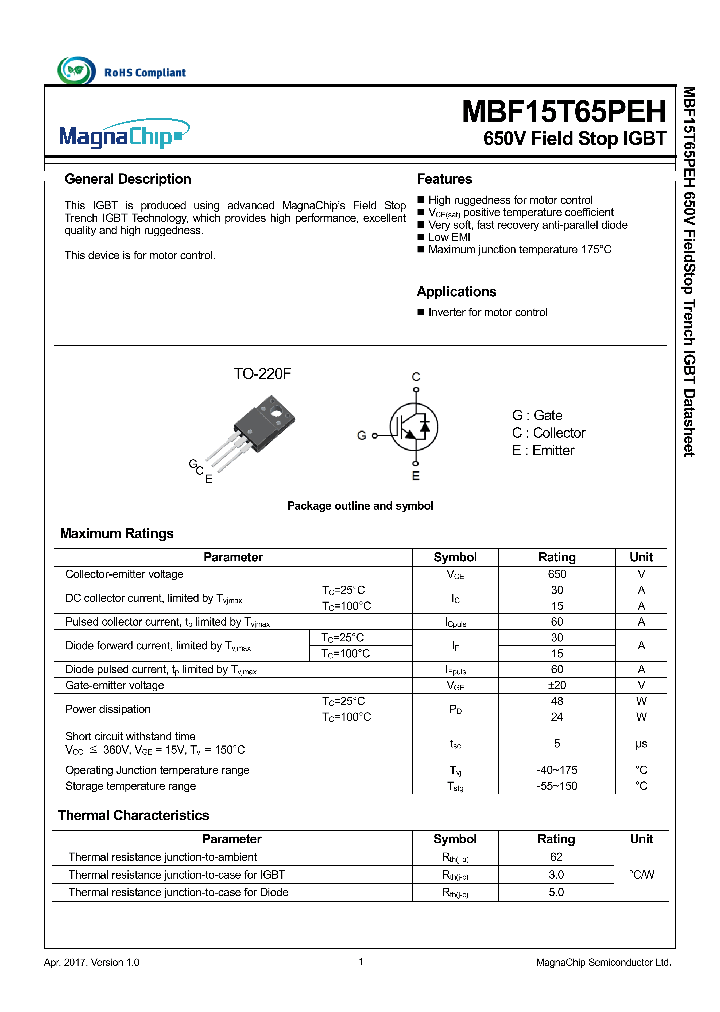 MBF15T65PEH_9048236.PDF Datasheet Download --- IC-ON-LINE