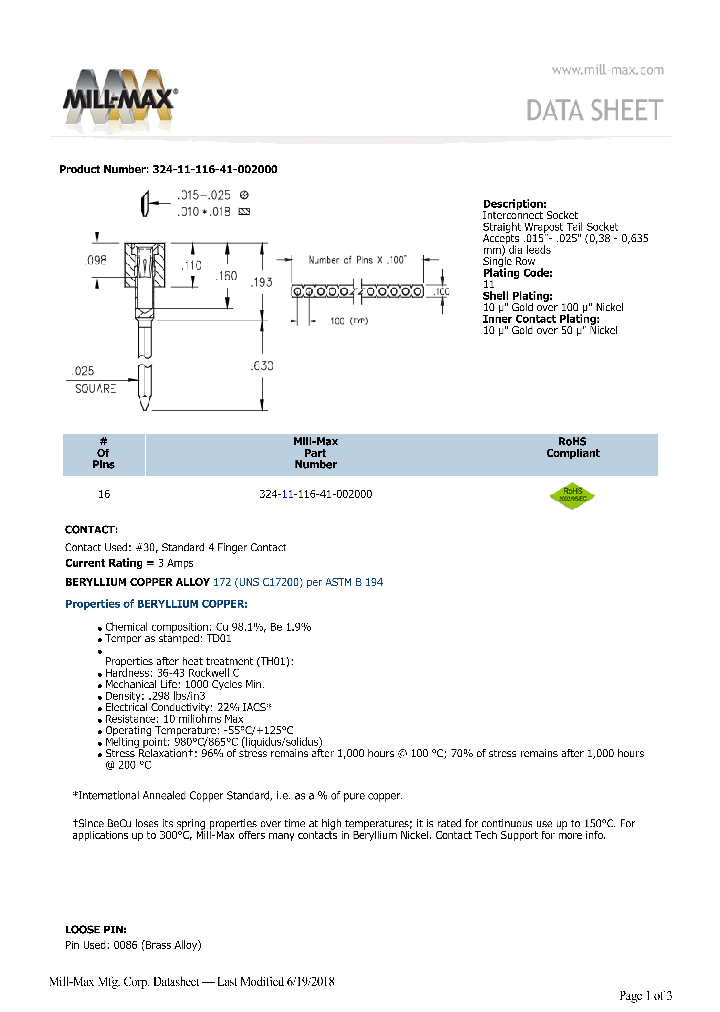 324-11-116-41-002000_9048863.PDF Datasheet Download --- IC-ON-LINE
