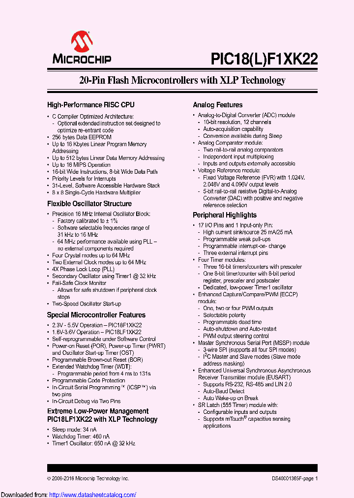 PIC18F14K22_9051335.PDF Datasheet Download --- IC-ON-LINE