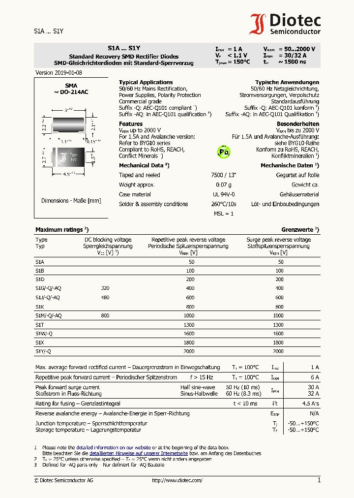 S1W-Q_9074107.PDF Datasheet Download --- IC-ON-LINE