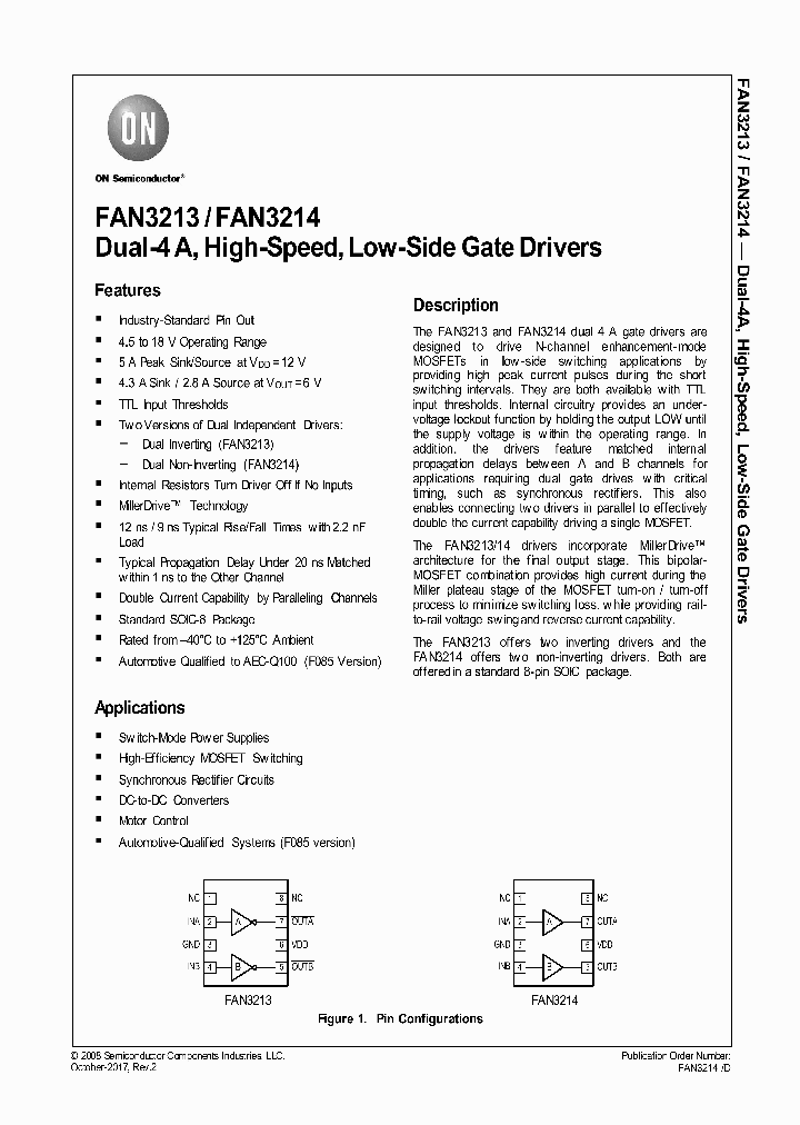 FAN3213_9086311.PDF Datasheet Download --- IC-ON-LINE