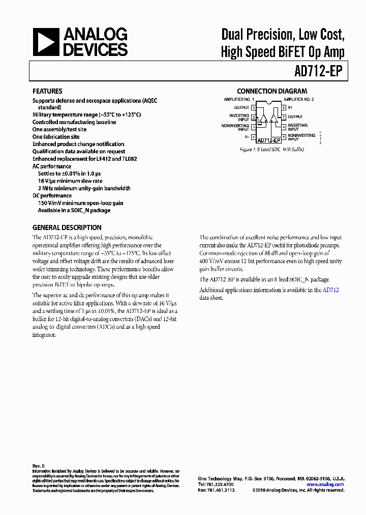 AD712-EP_9095215.PDF Datasheet Download --- IC-ON-LINE