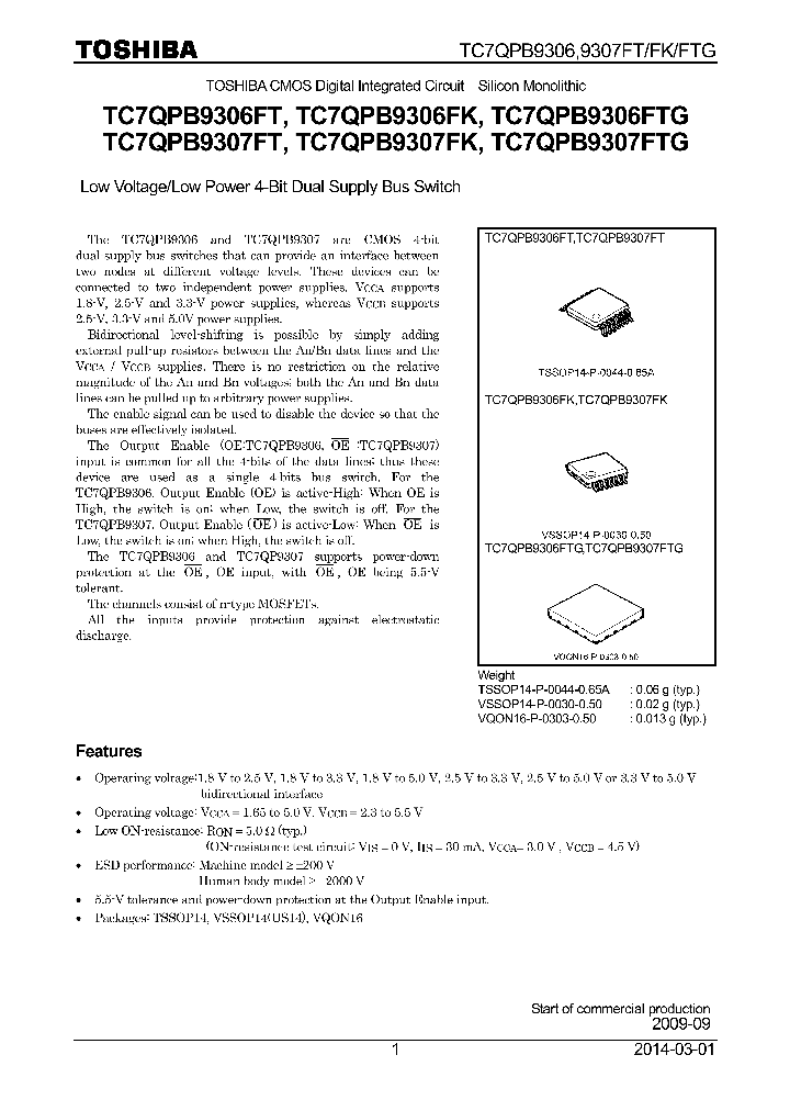 TC7QPB9306FT_9096734.PDF Datasheet Download --- IC-ON-LINE