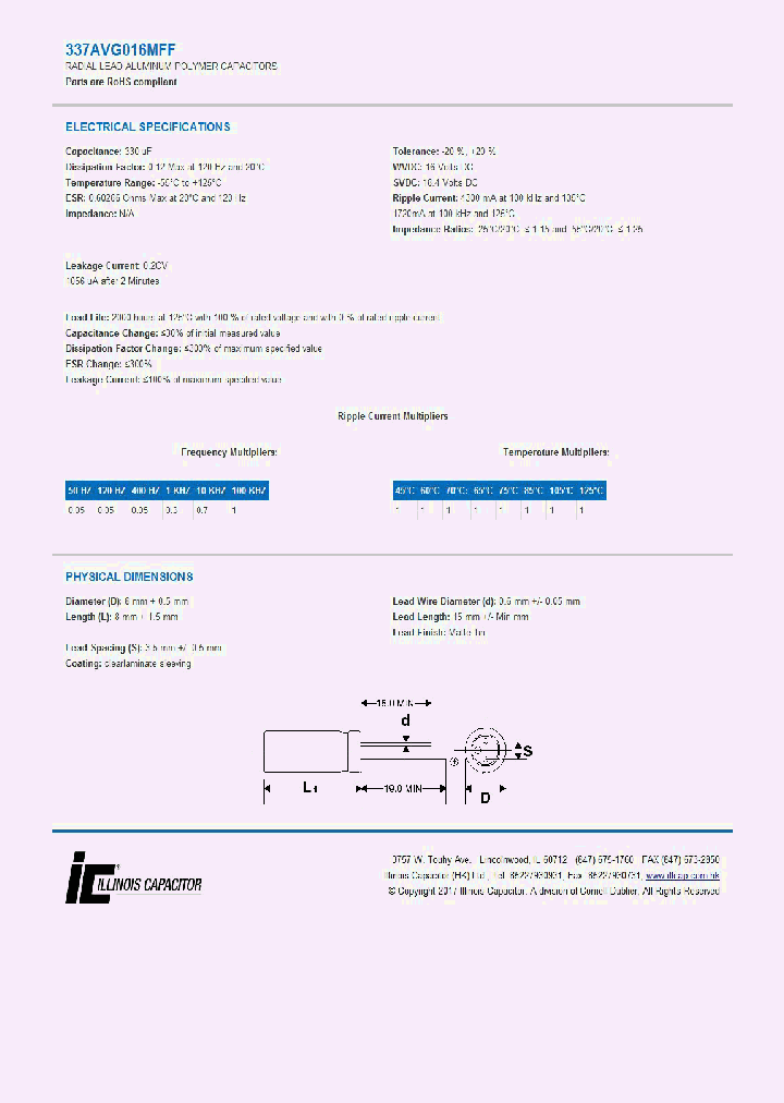 337AVG016MFF_9106958.PDF Datasheet Download --- IC-ON-LINE