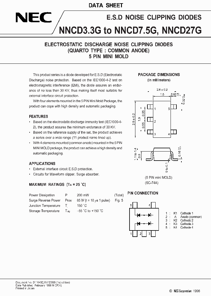 NNCD47G_9110734.PDF Datasheet Download --- IC-ON-LINE