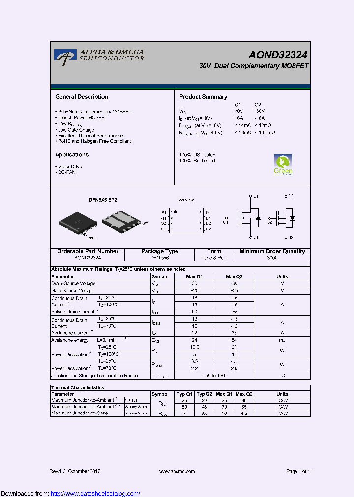 AOND32324_9136281.PDF Datasheet Download --- IC-ON-LINE